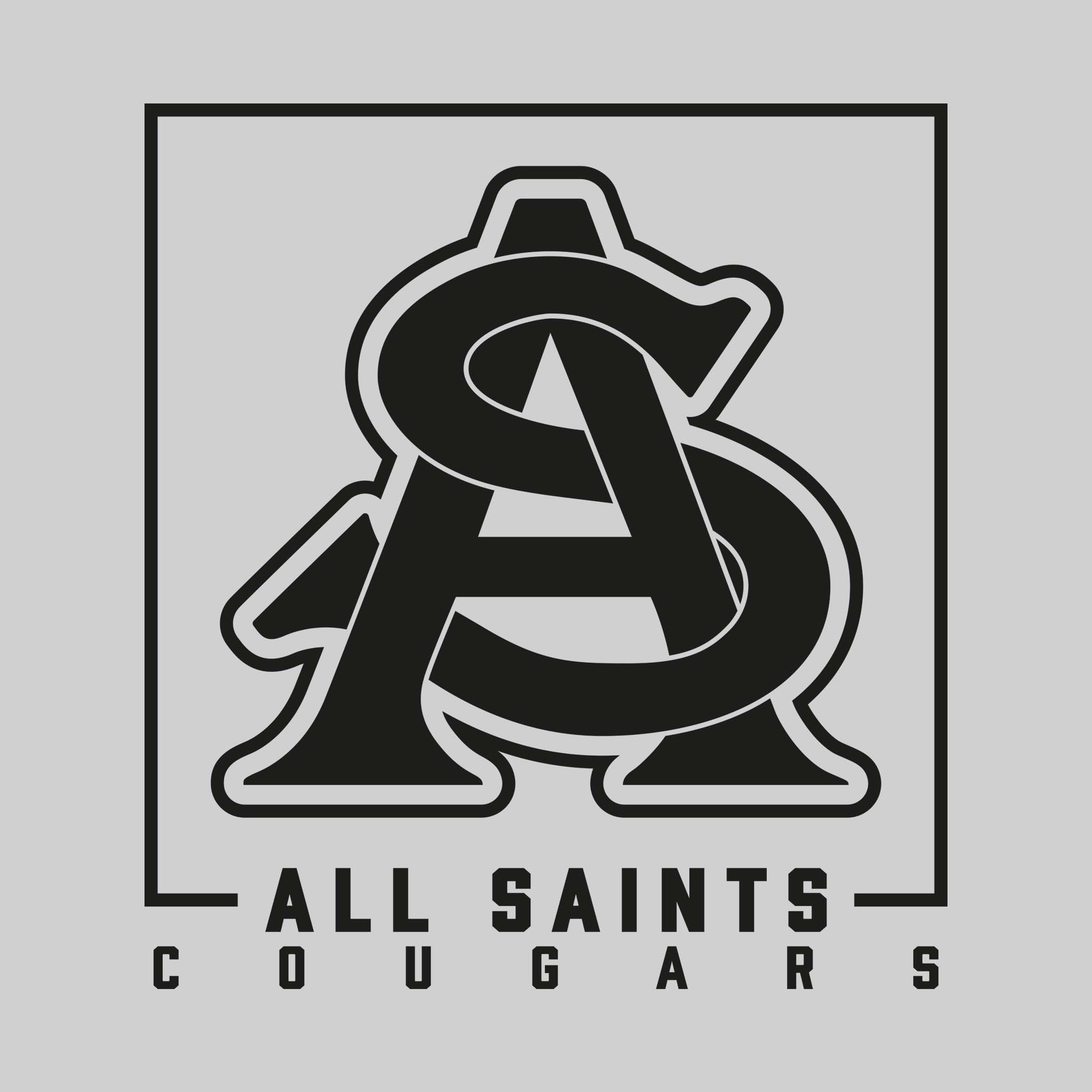 All Saints Cougars - Spirit Wear - Boxed Mascot with School Name ...