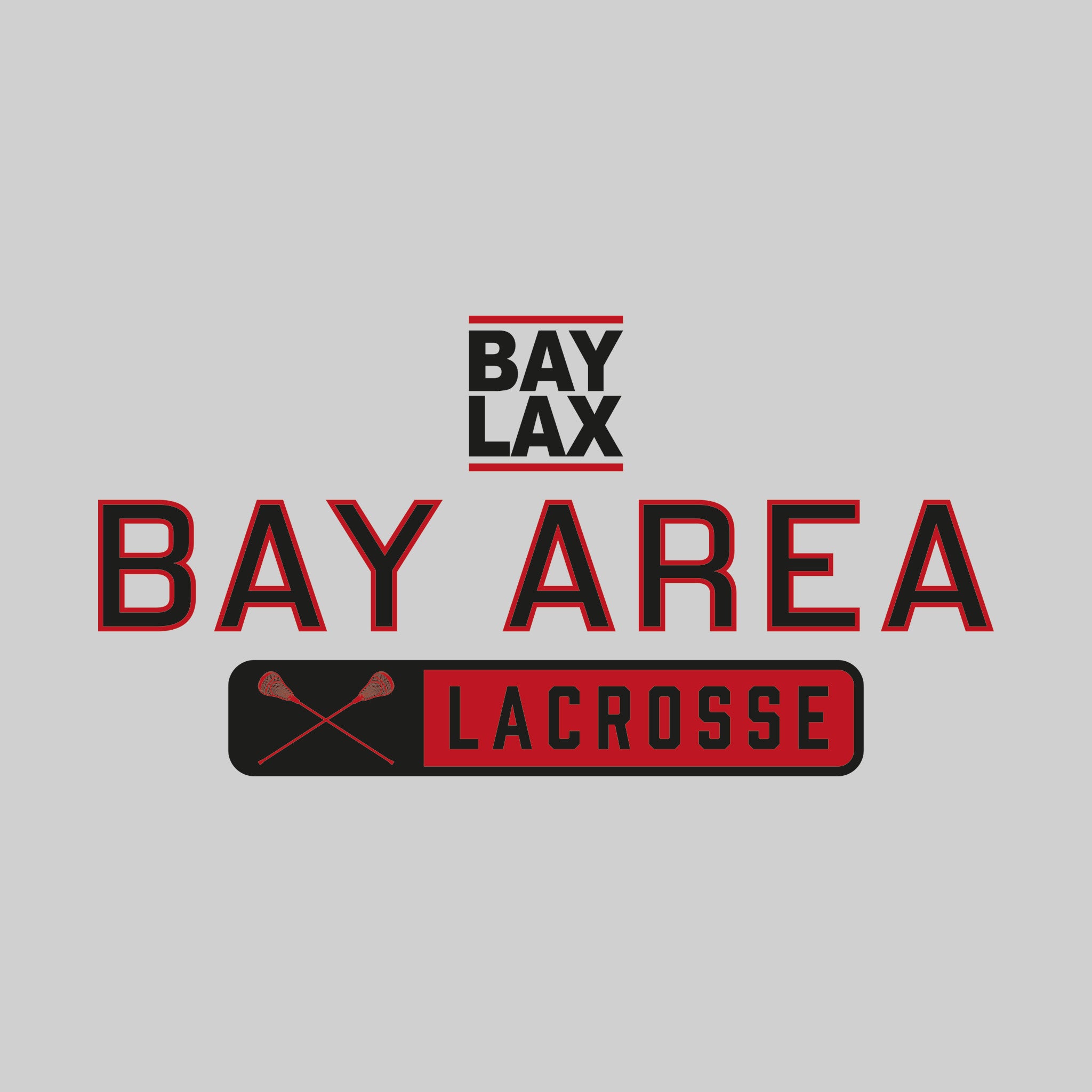 Bay Area Lacrosse Club - Lacrosse - Mascot Over Name with Rounded Rect ...