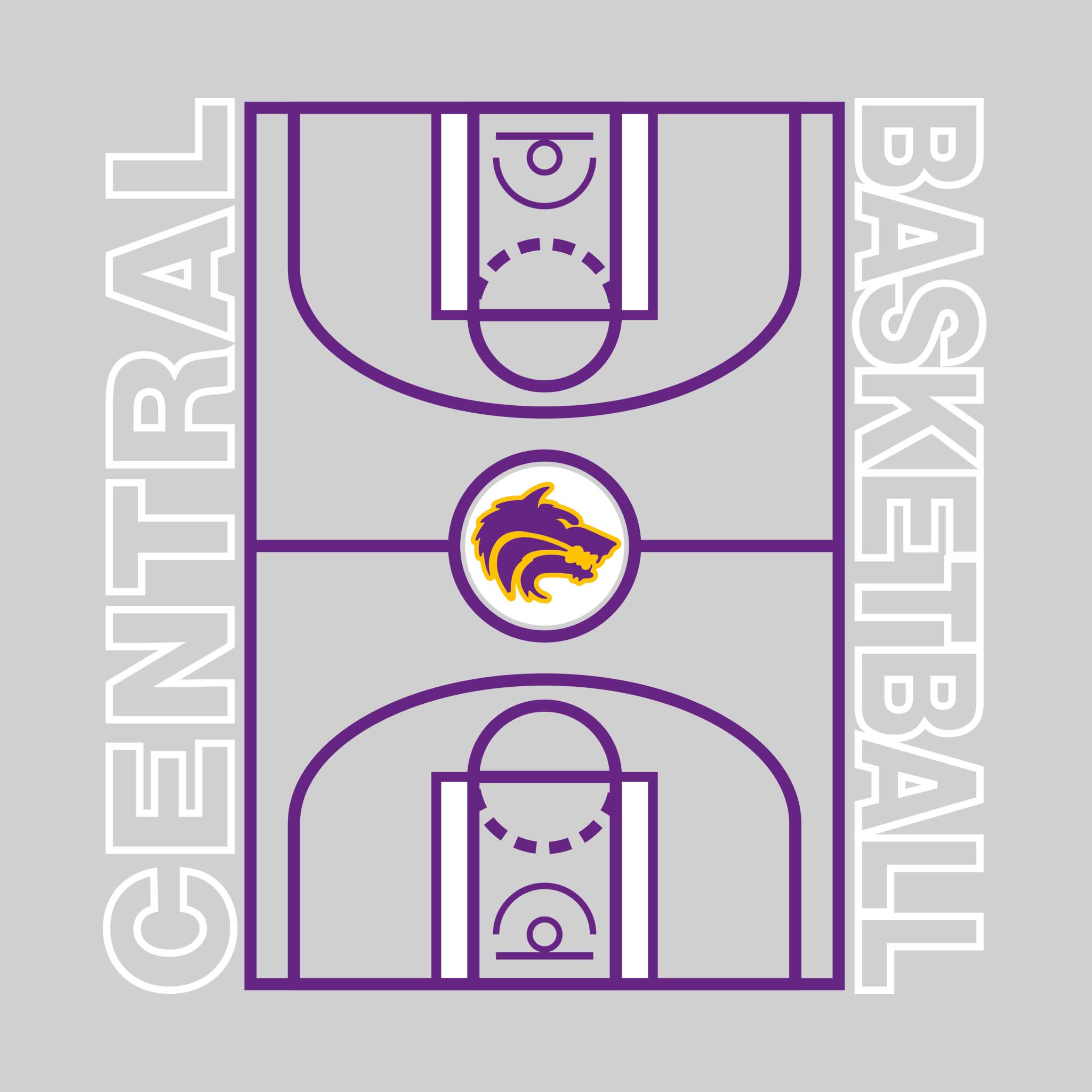 Central Wolves - Basketball - Full Court with Sideline Text – Oddly ...