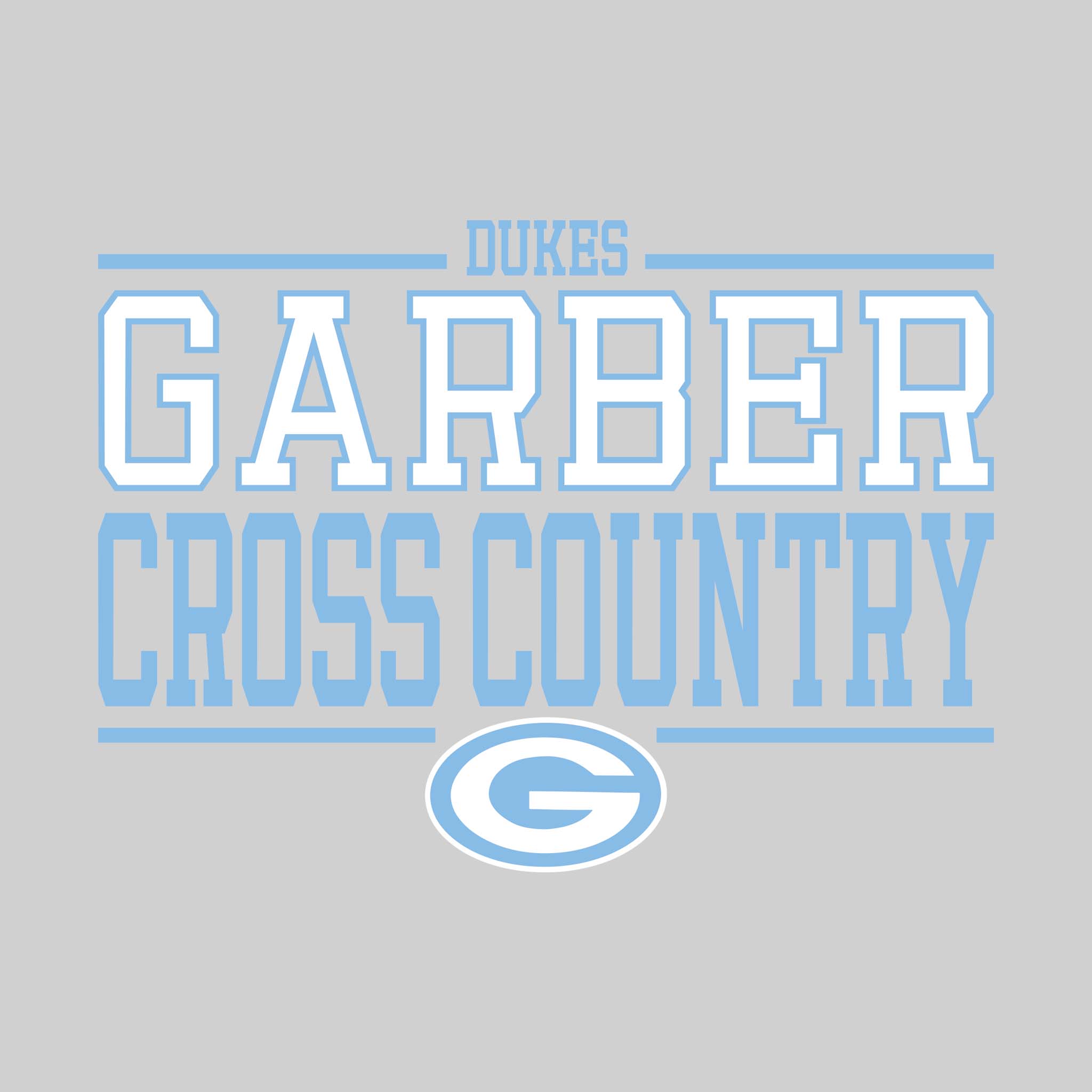 Garber Dukes - Cross Country - Bracketed School Name with Mascot ...