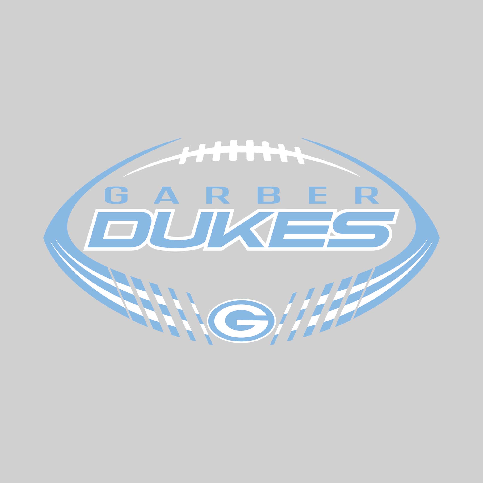 Garber Dukes - Football - Football Shape with Mascot – Oddly Creative ...