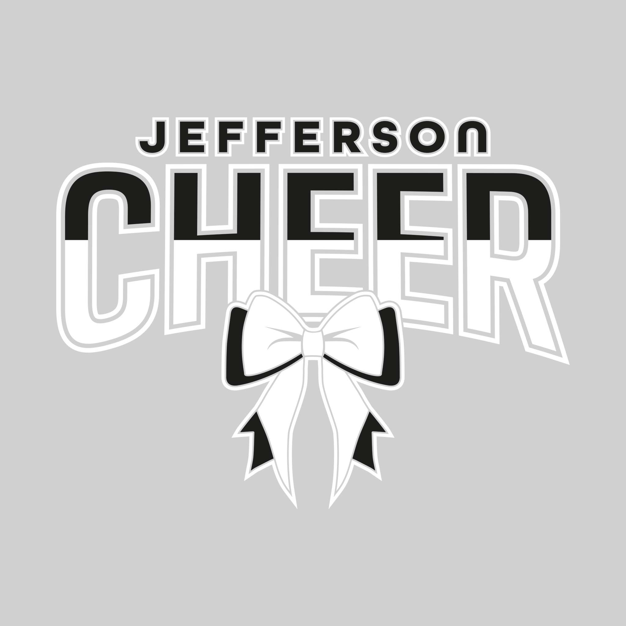Jefferson Middle School - Cheer - Split-Color Jefferson Cheer with Bow ...