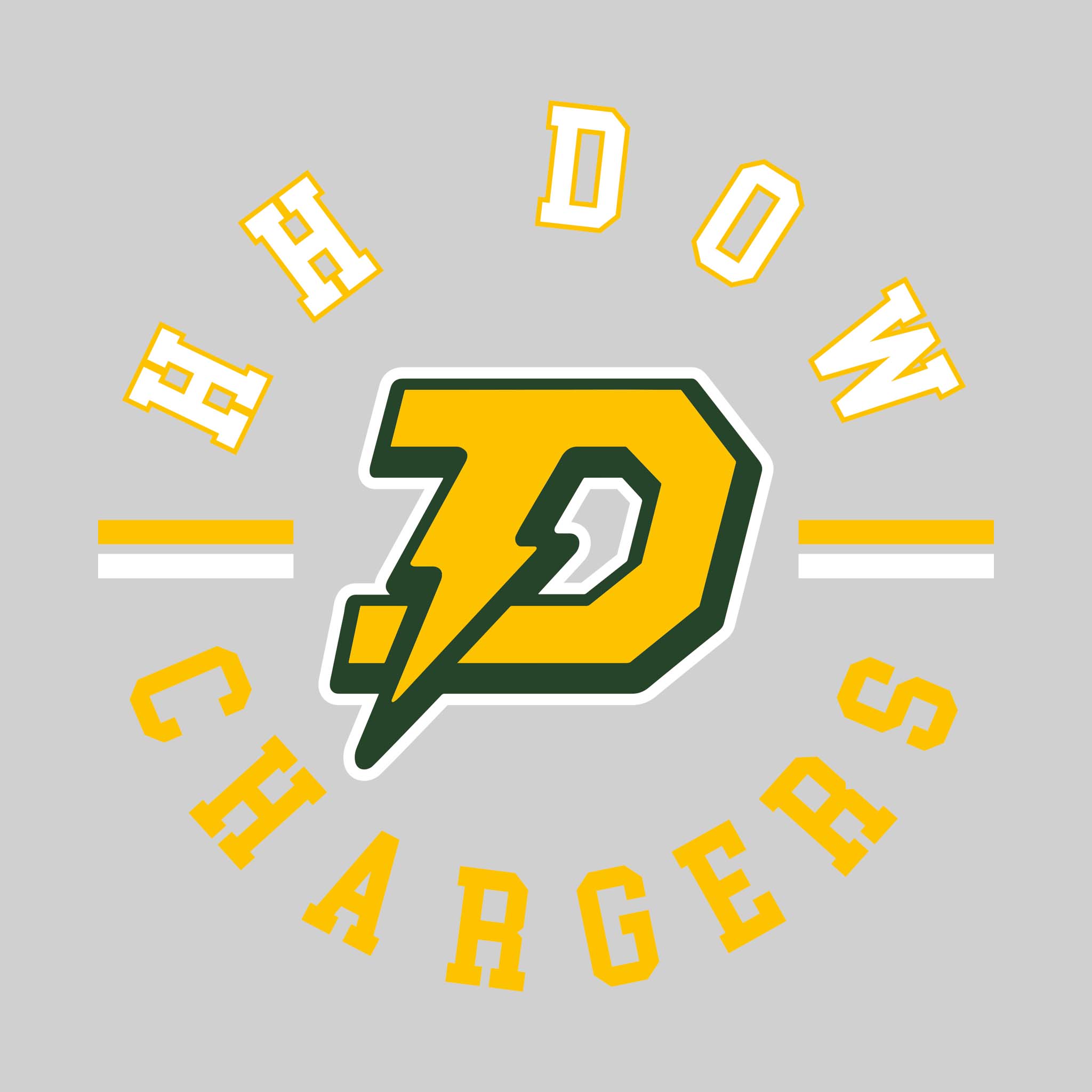 Midland Dow Chargers - Spirit Wear - Circular Text with Mascot – Oddly ...