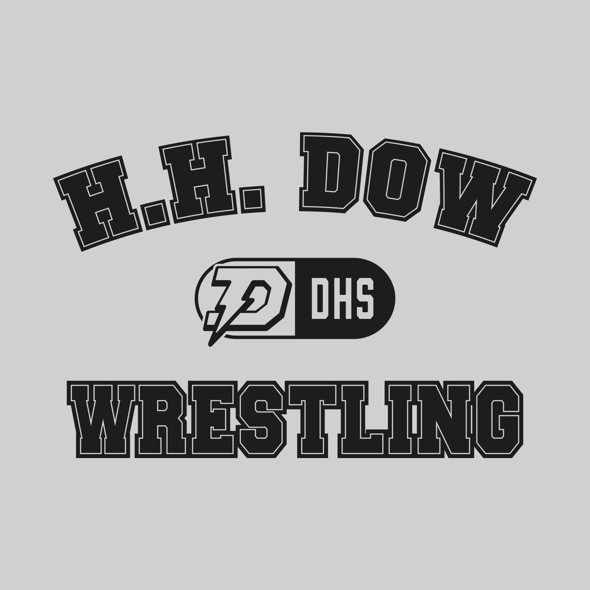 Midland Dow Chargers - Wrestling - Arched School Name with Mascot and ...
