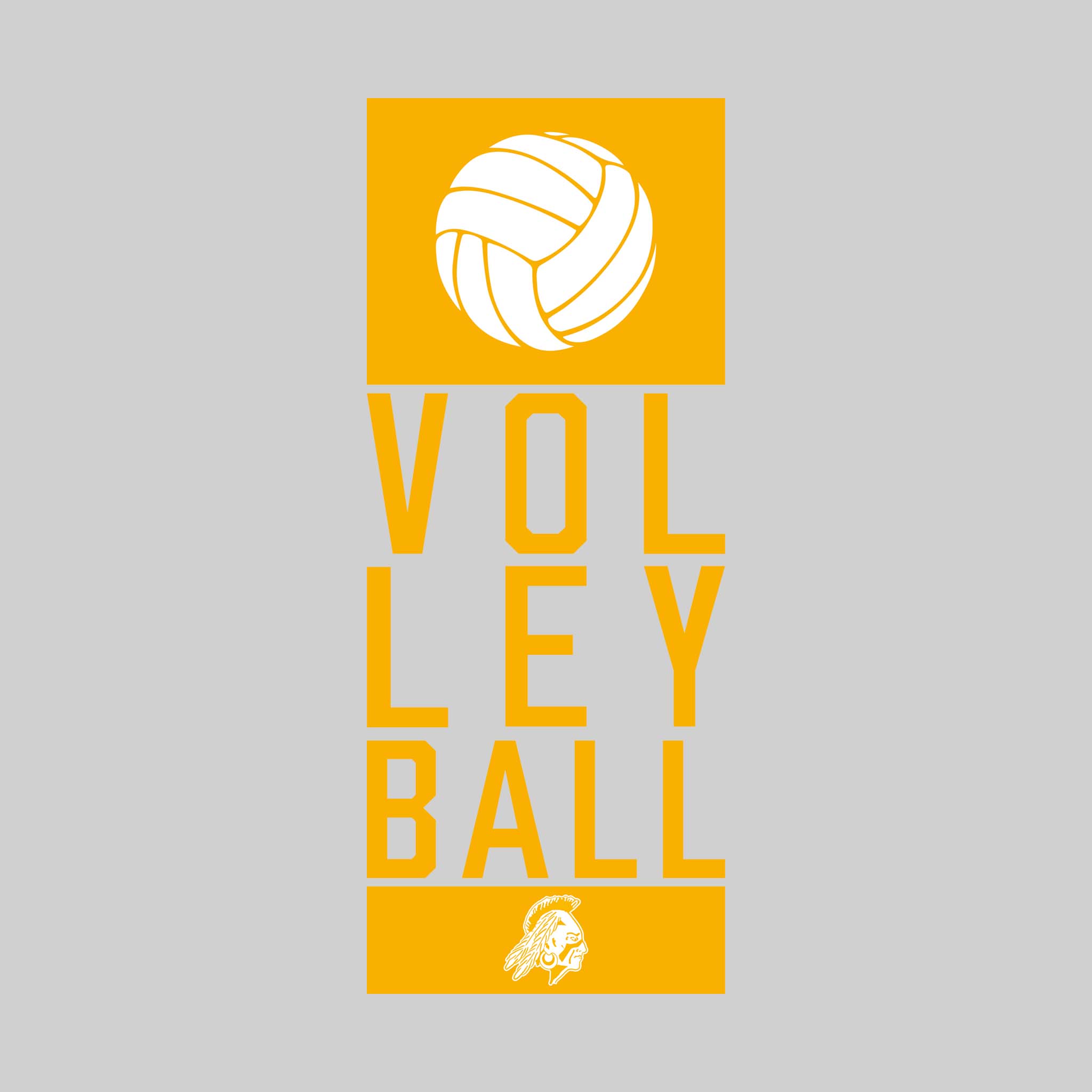 Western Warriors - Volleyball - Stacked Text with Volleyball and Masco ...