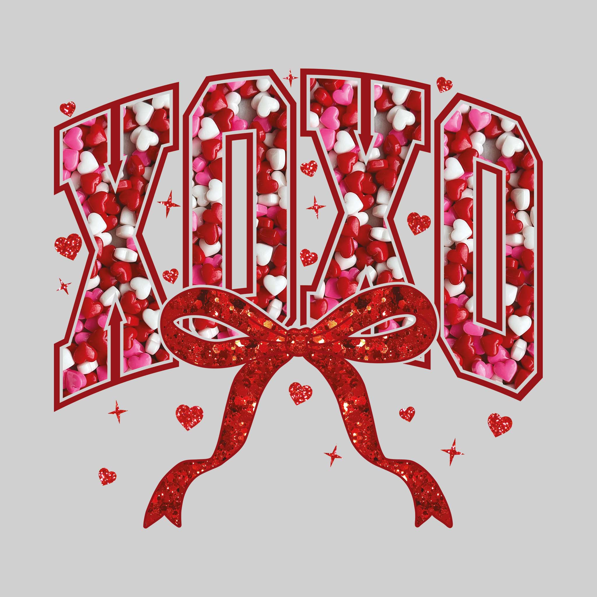 XOXO - Heart Fill with Bow – Oddly Creative Design