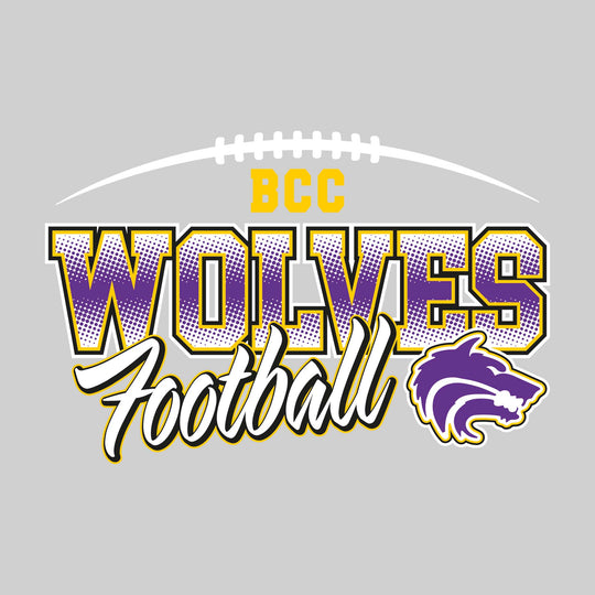 Central Wolves - Football - Halftone with Football Threads – Oddly ...